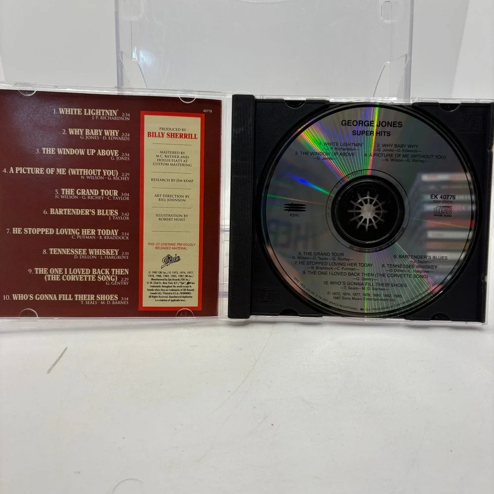 Epic Records | Media | George Jones Super Hits Cd 987 Epic Ek 4776 ...